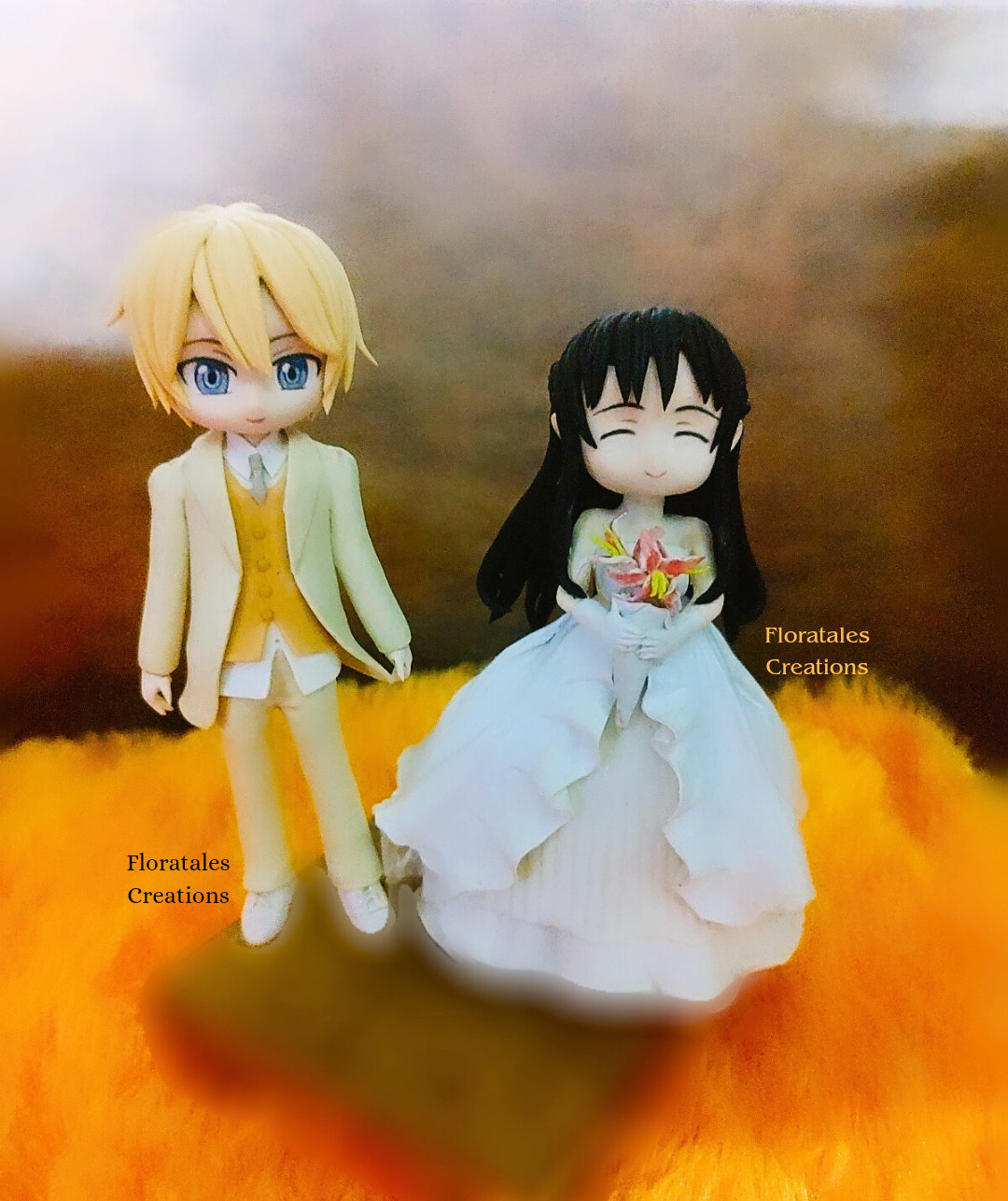 Custom Chibi Anime Wedding Cake Topper Handmade Figurines - Etsy