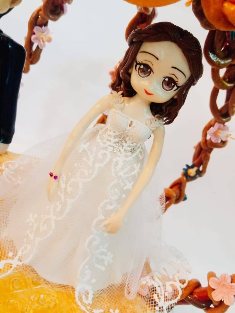 Custom Chibi Anime Wedding Cake Topper Handmade Figurines - Etsy