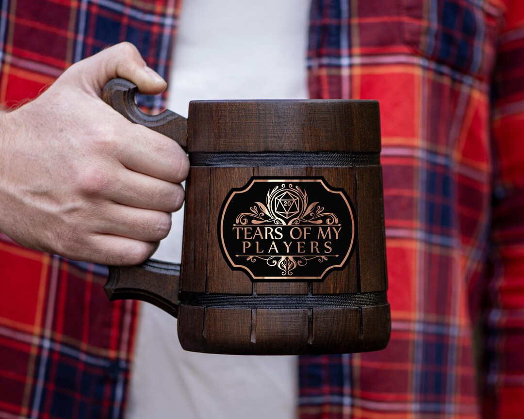 DM Gift Tears of My Players Wooden Mug Dnd Stein Tankard Personalized D ...