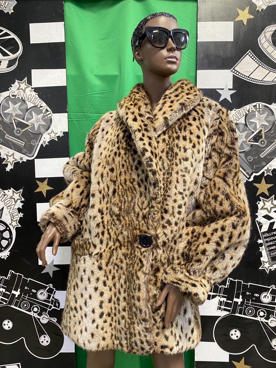Vintage Ocelot Faux Fur Coat Tyber Faux Fur Vegan Fur Coat - Etsy