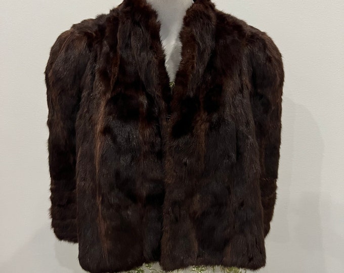Superb Quality 1950s Chocolate Mink Cape! David Jones Sydney - Etsy