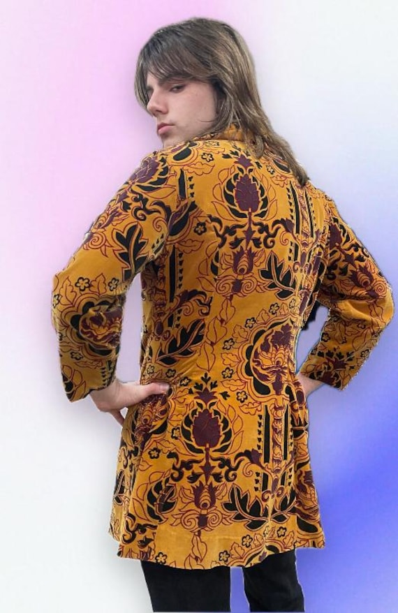 60,s Vintage Mod Boho Velvet Jacket The Kinks Pop Cul… - Gem
