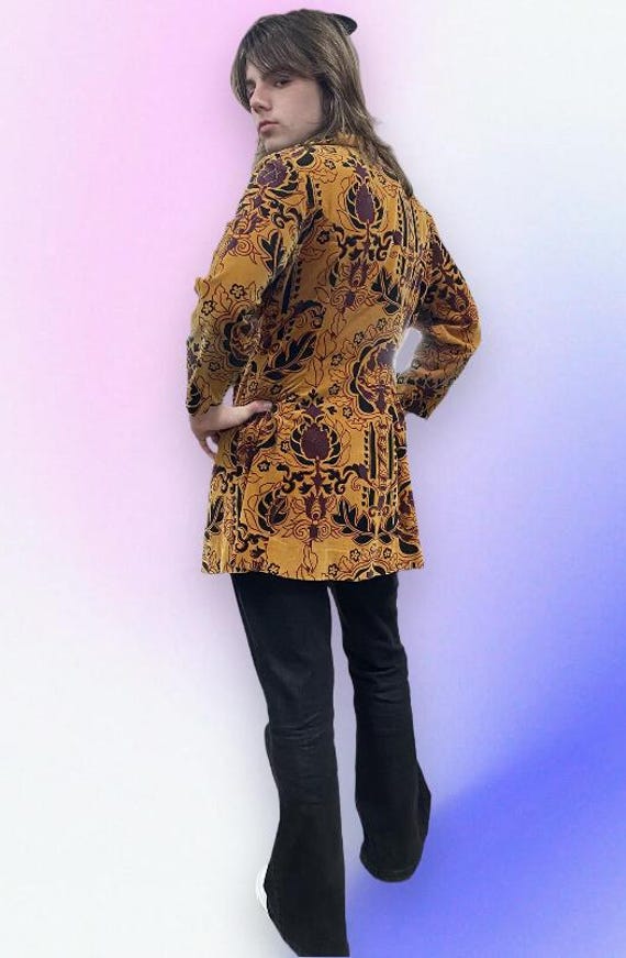 60,s Vintage Mod Boho Velvet Jacket The Kinks Pop Cul… - Gem