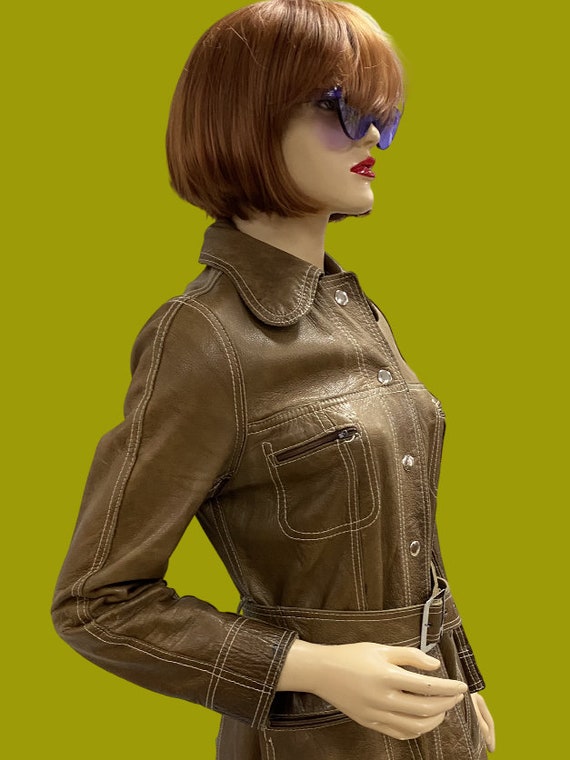 60,s Vintage Mod Leather Suede Jacket - Gem