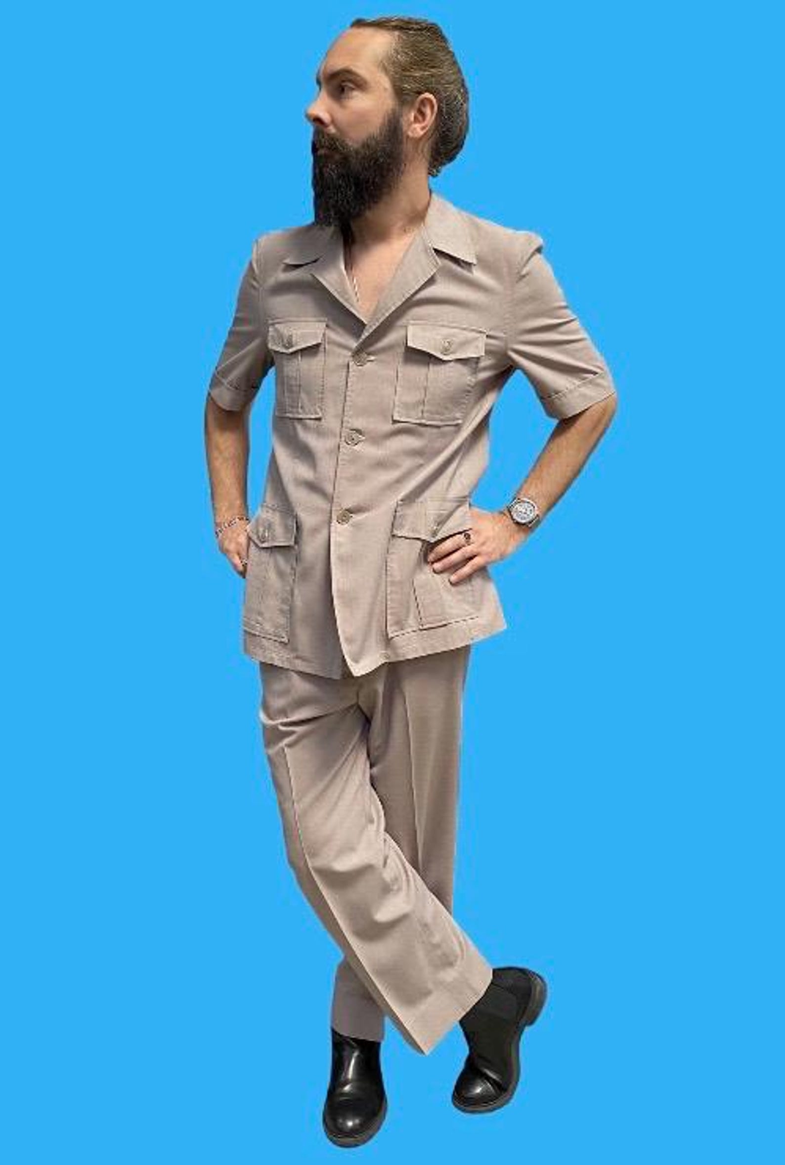 Vintage Safari Suit Tropical Safari Suit Seventies Safari Suit - Etsy
