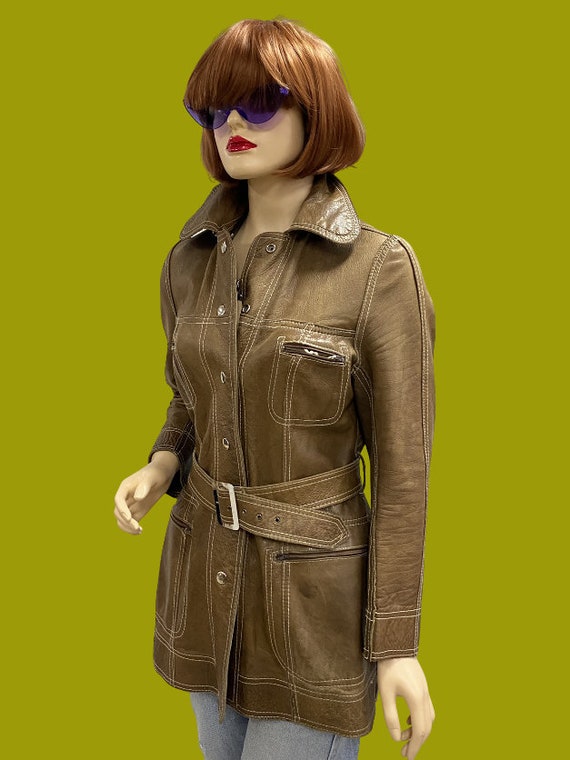 60,s Vintage Mod Leather Suede Jacket - Gem