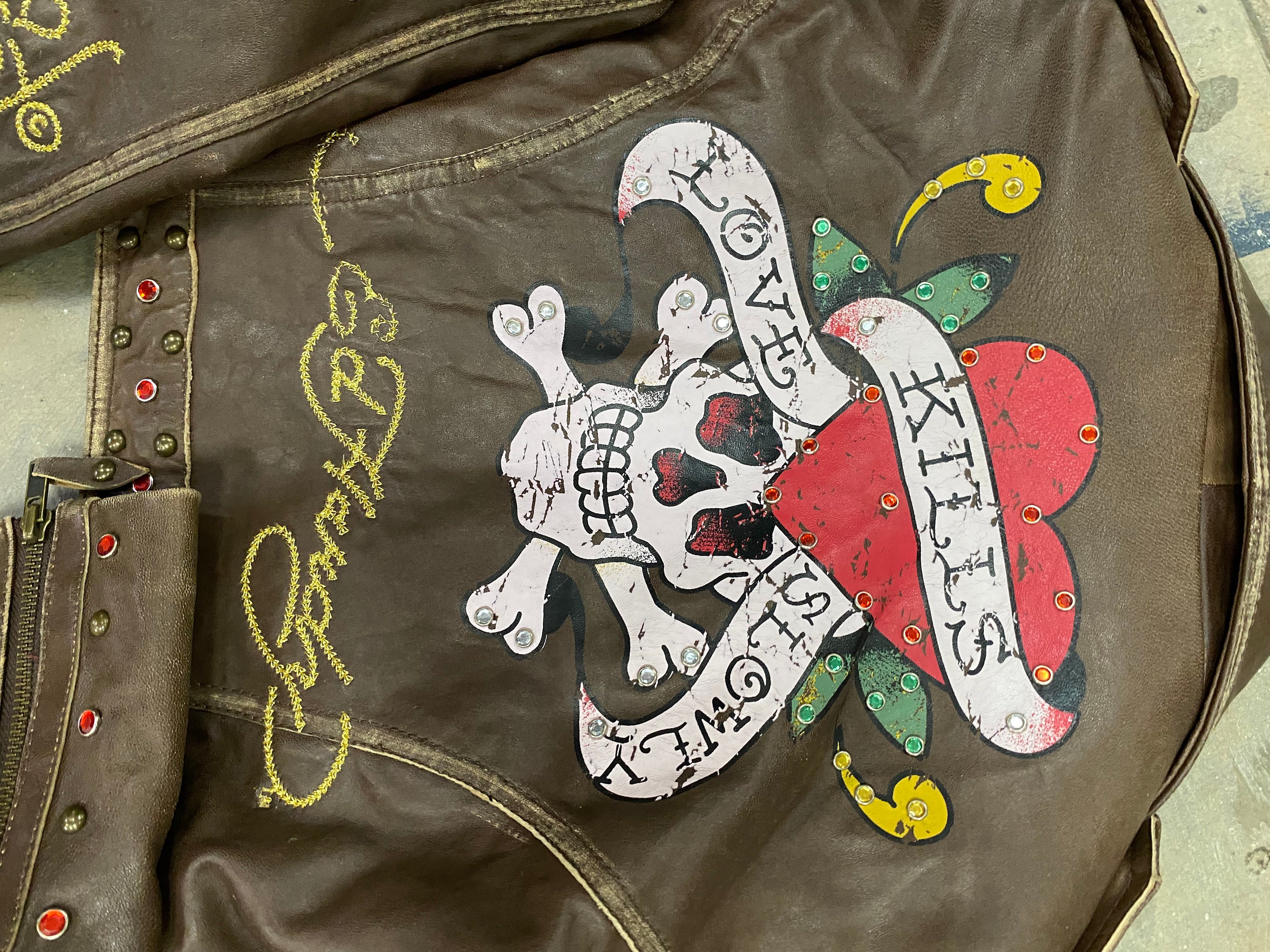 Iconic Ed Hardy Leather Jacket SOLD . Do Not Buy - Etsy