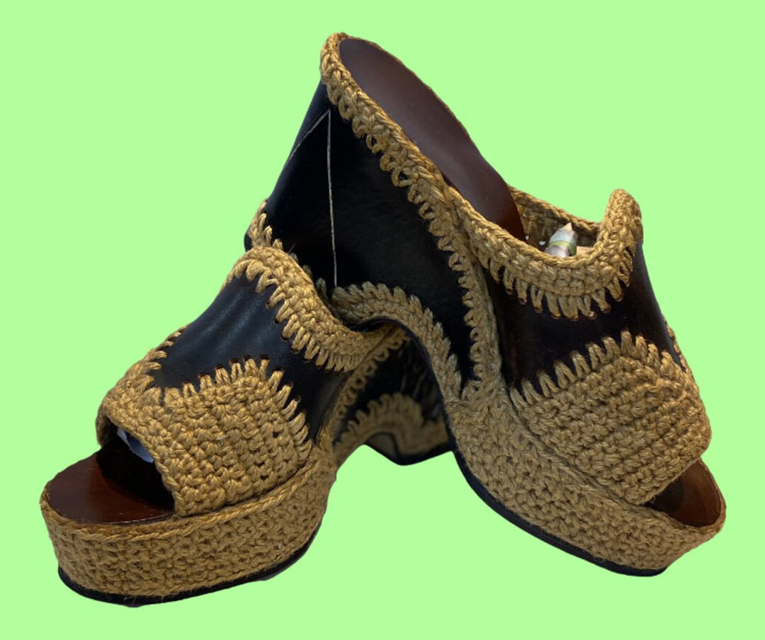 70,s Vintage Slip on Platforms - Etsy