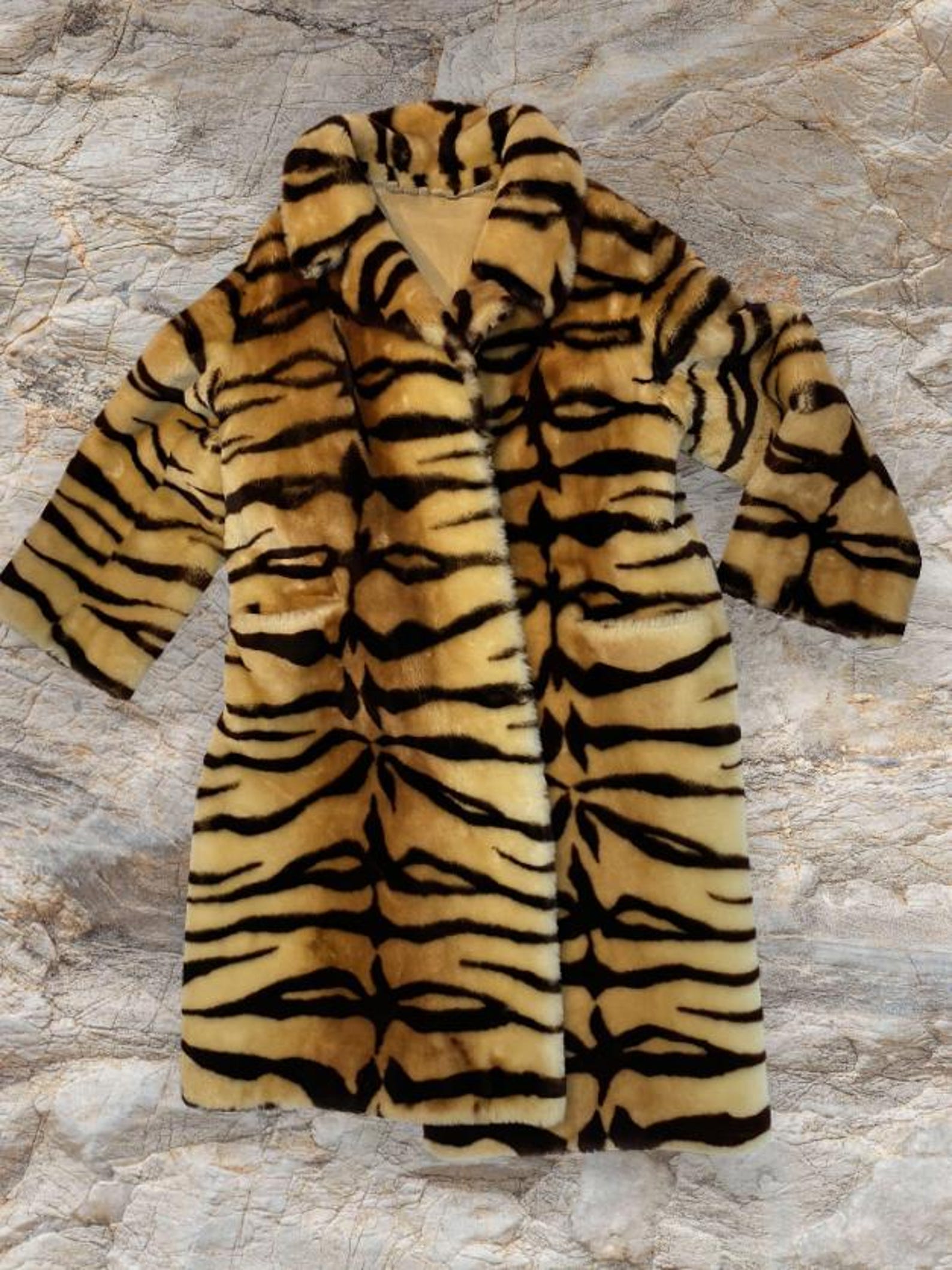 Sixties Stephen Dattner Faux Tiger Fur Coat Vintage Faux Fur - Etsy