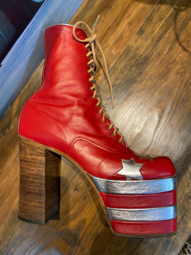 70,s Vintage Rock Star Bowie Stacked Platform Boots HOLD for Cortnie Do ...