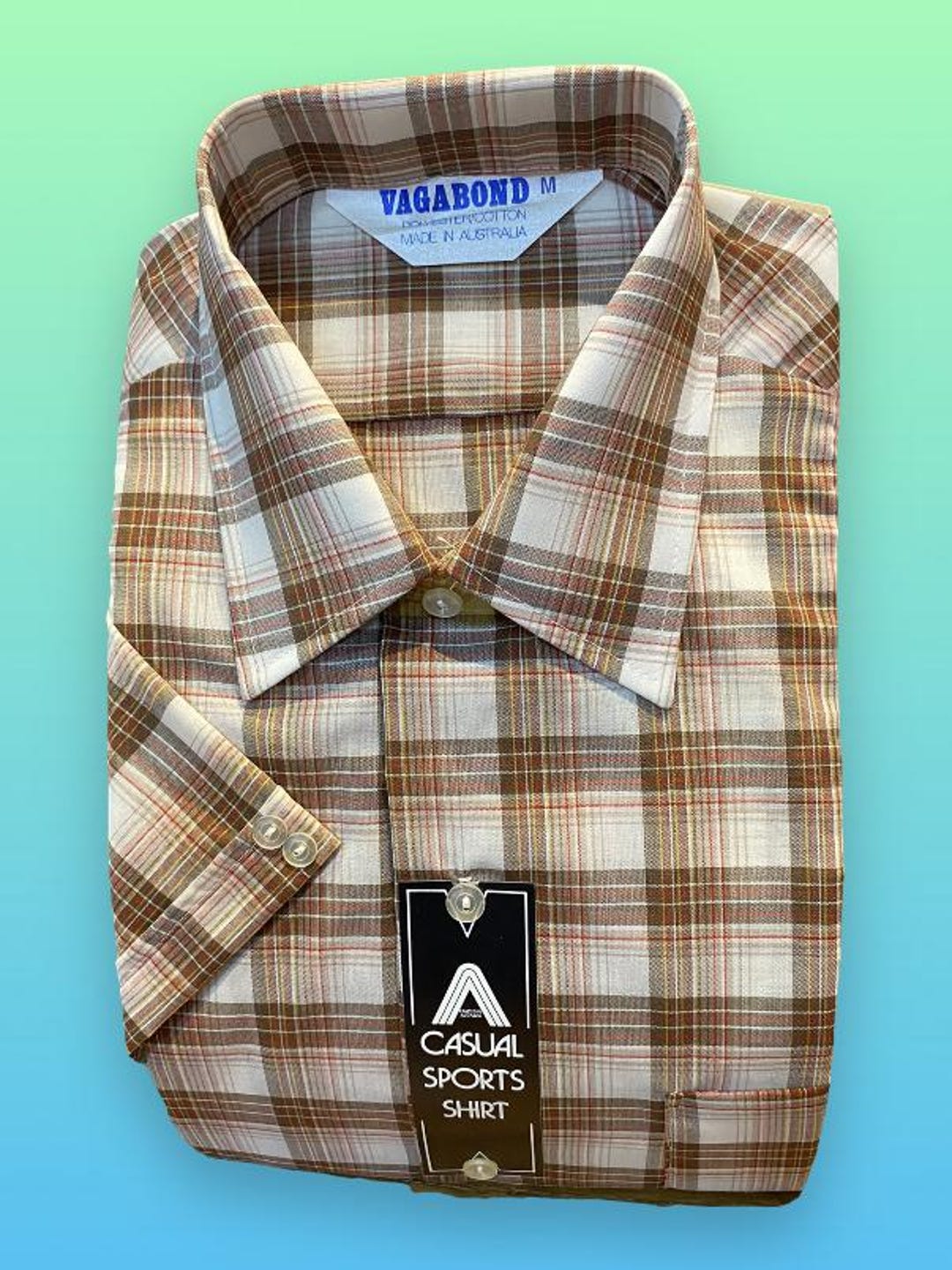 60,s Beachboys Californian Check Shirt Short Sleeve Summer Shirt - Etsy