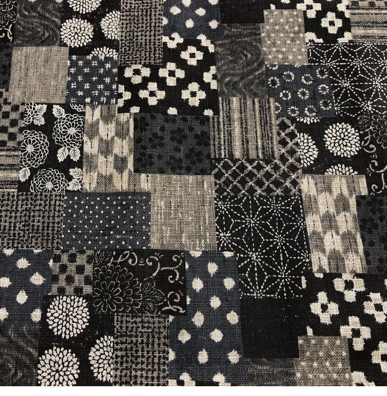 Japanese Patchwork Pattern Made in Japan Sevenberry Cotton Fabric by ...