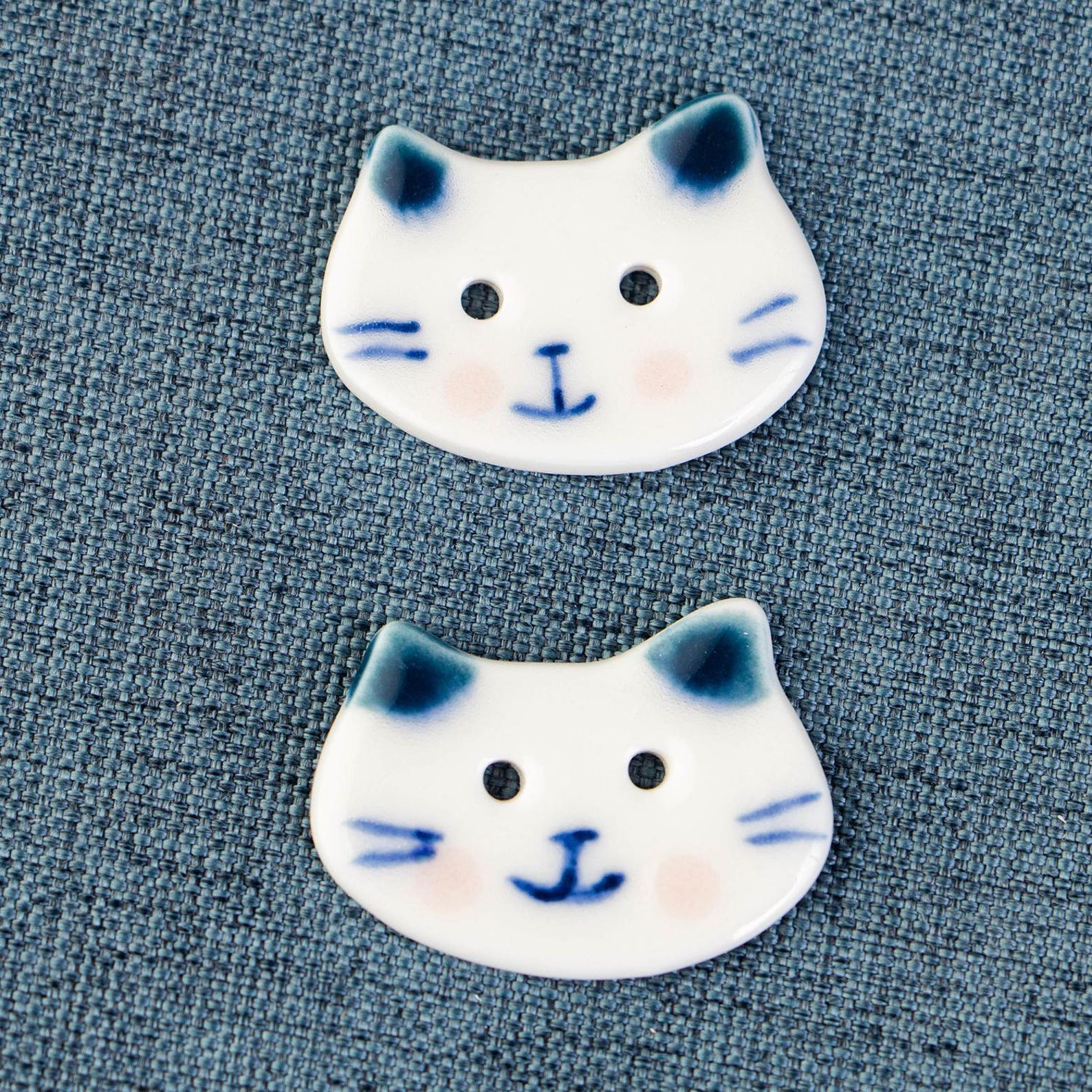 Kitten Cats Handmade Ceramic Buttons for Knitting, Sewing and Crafting ...