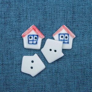 House Handmade Ceramic Buttons for Knitting, Sewing and Crafting - Etsy