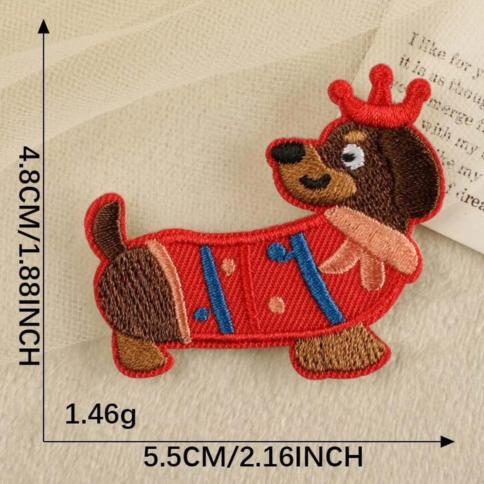 Dachshund Dogs Puppy Applique Patch, Patch Iron on Sew on Full ...
