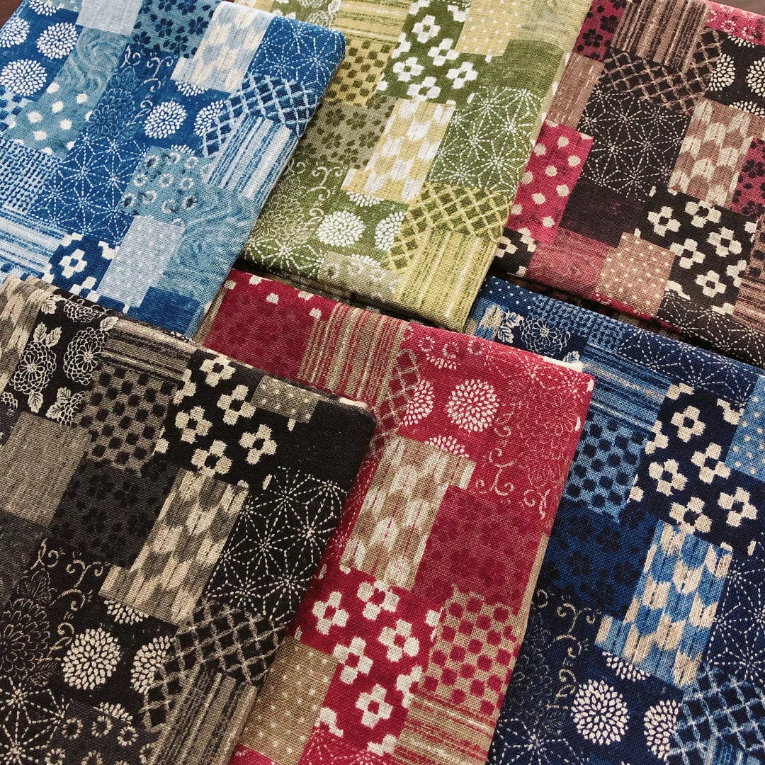 Japanese Patchwork Pattern Made in Japan Sevenberry Cotton Fabric by ...