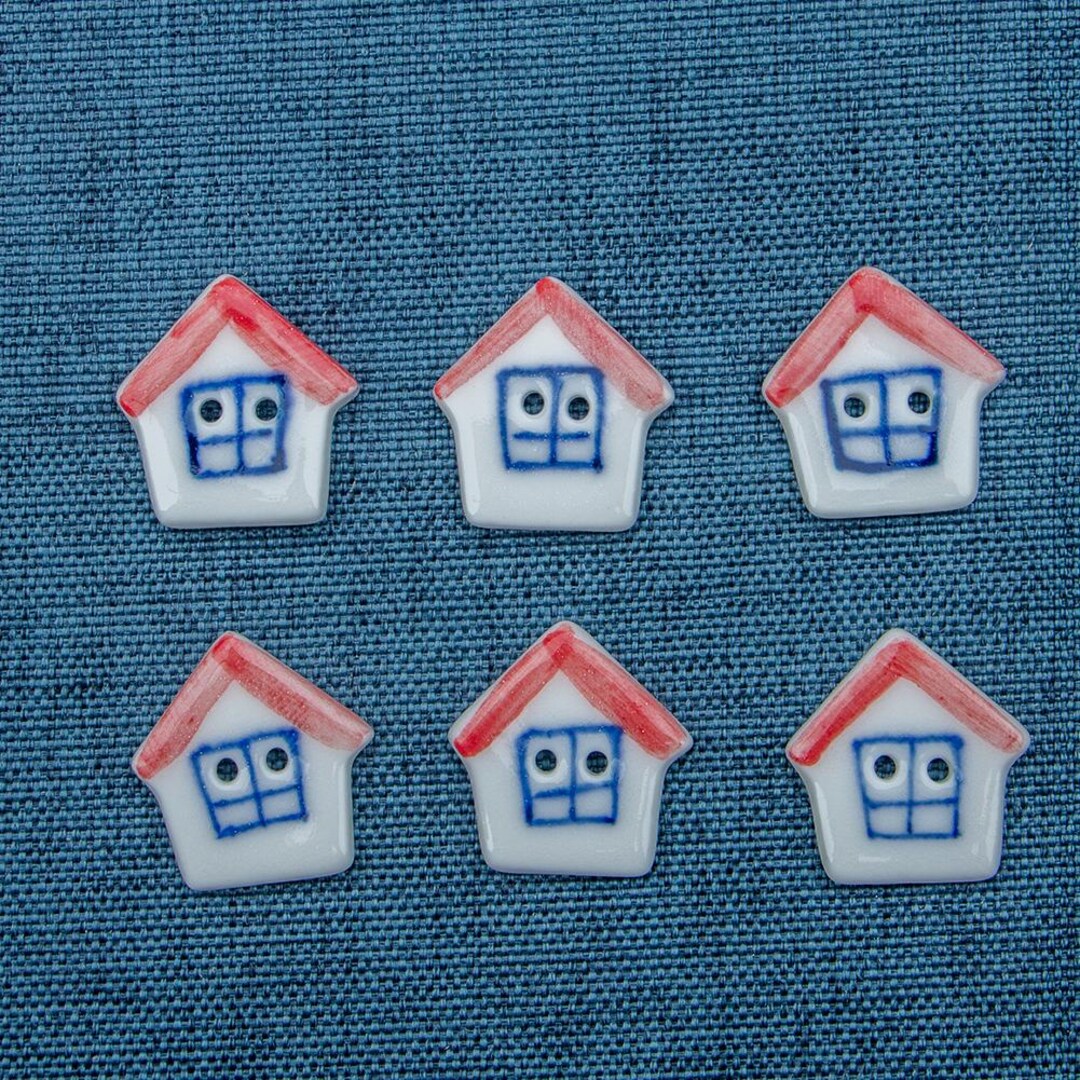 House Handmade Ceramic Buttons for Knitting, Sewing and Crafting - Etsy