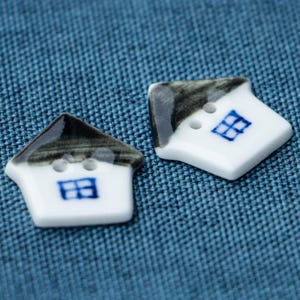 House Handmade Ceramic Buttons for Knitting, Sewing and Crafting - Etsy
