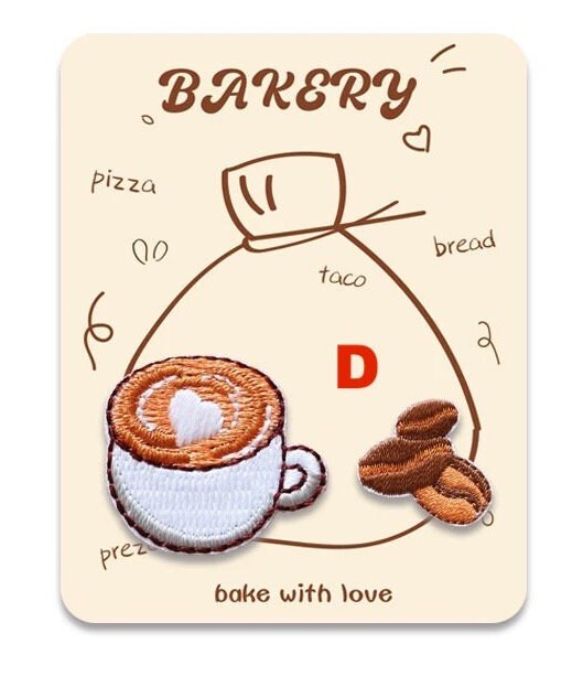 Bakery Bread Applique Patch, Patch Iron on Sew on Full Embroidered ...