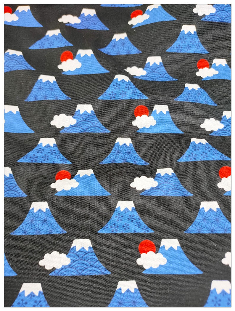 Fuji Mountain Japanese Cotton Fabric for Clothing, Bag and Home ...