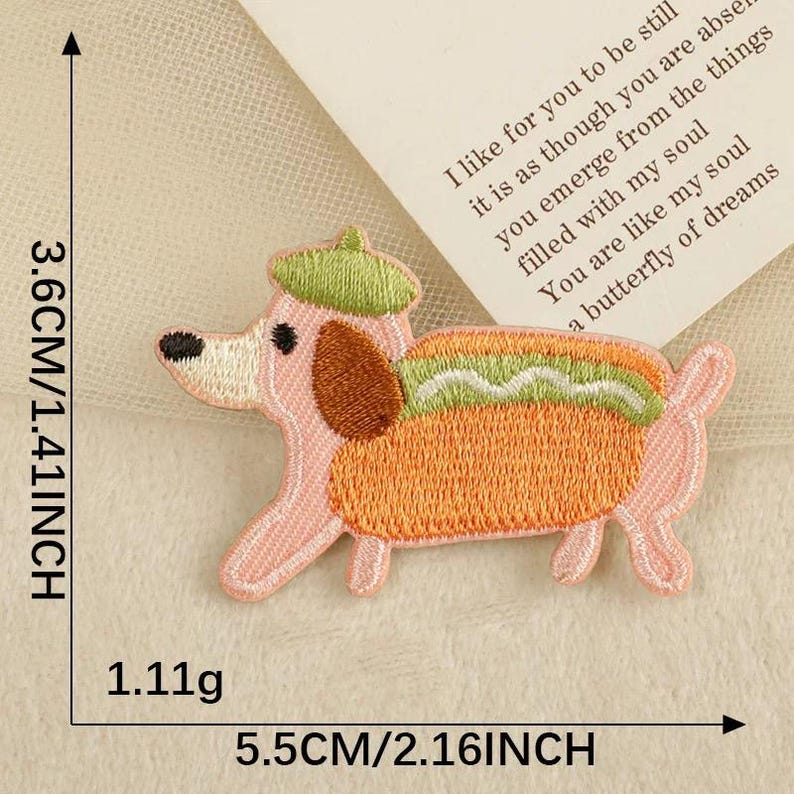 Dachshund Dogs Puppy Applique Patch, Patch Iron on Sew on Full Embroidered Patch, Dogs Patches ...