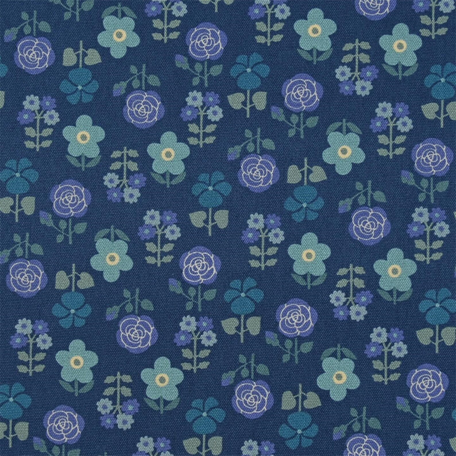 Grafischer Blumen Blumen Muster Made in Japan KOKKA Fine Canvas ...