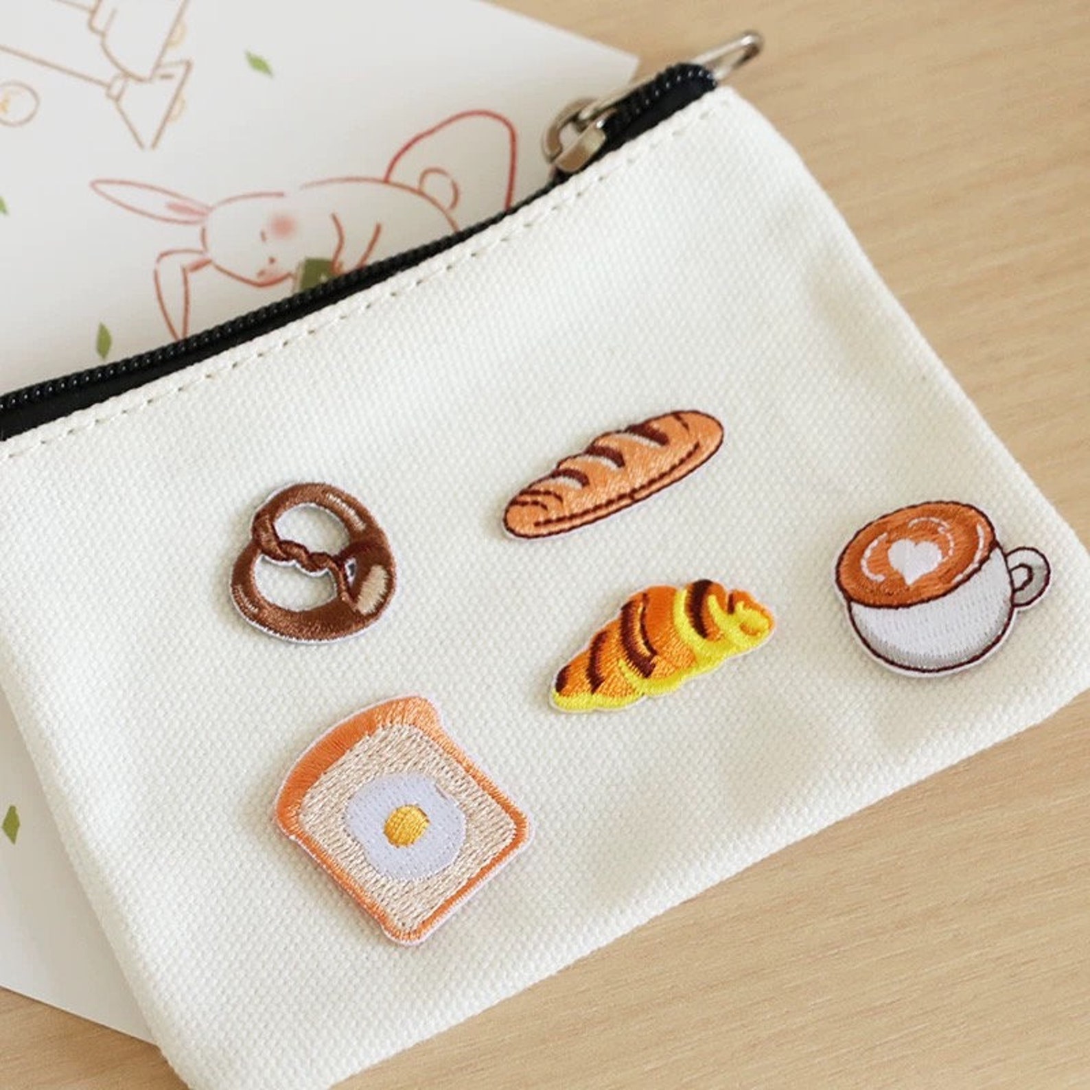 Bakery Bread Applique Patch, Patch Iron on Sew on Full Embroidered ...