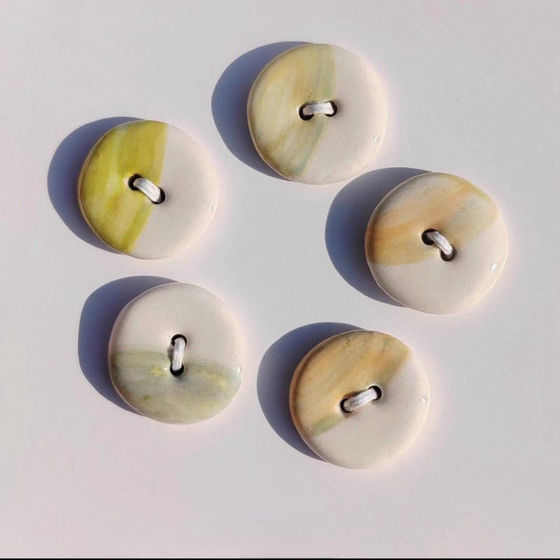 Red Porcelain Buttons - Etsy