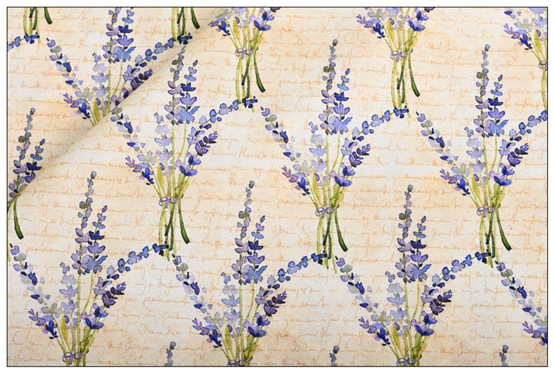 Purple Lavender Flower Cotton Fabric for Clothing, Bag and Home ...