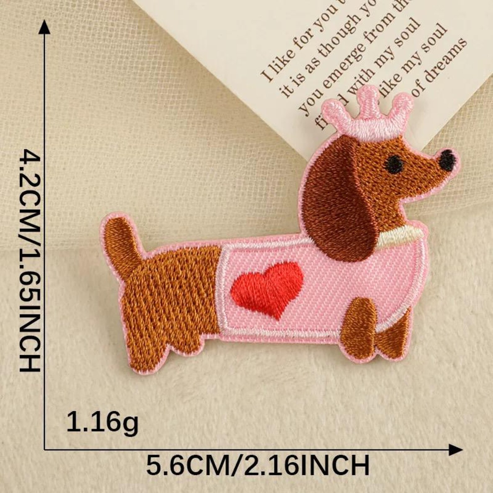 Dachshund Dogs Puppy Applique Patch, Patch Iron on Sew on Full ...