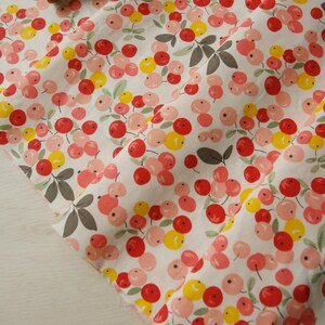 Strawberry and Cherry Oil Painting Pattern Twill Cotton Fabric for Bag ...