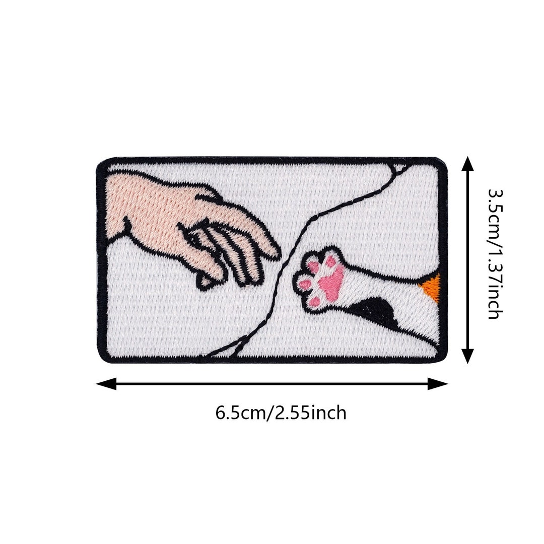 Creation of Adam Cat Applique Patch, Patch Iron on Sew on Full ...