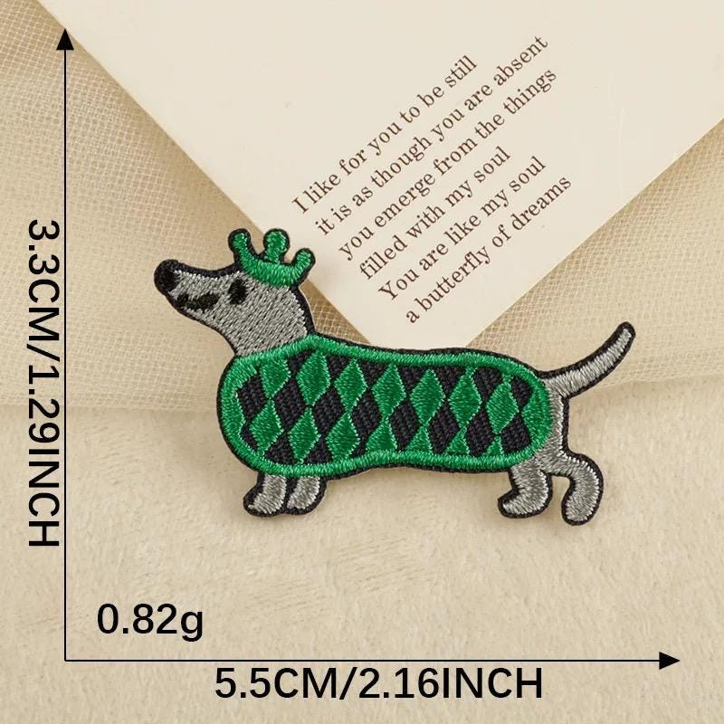 Dachshund Dogs Puppy Applique Patch, Patch Iron on Sew on Full ...
