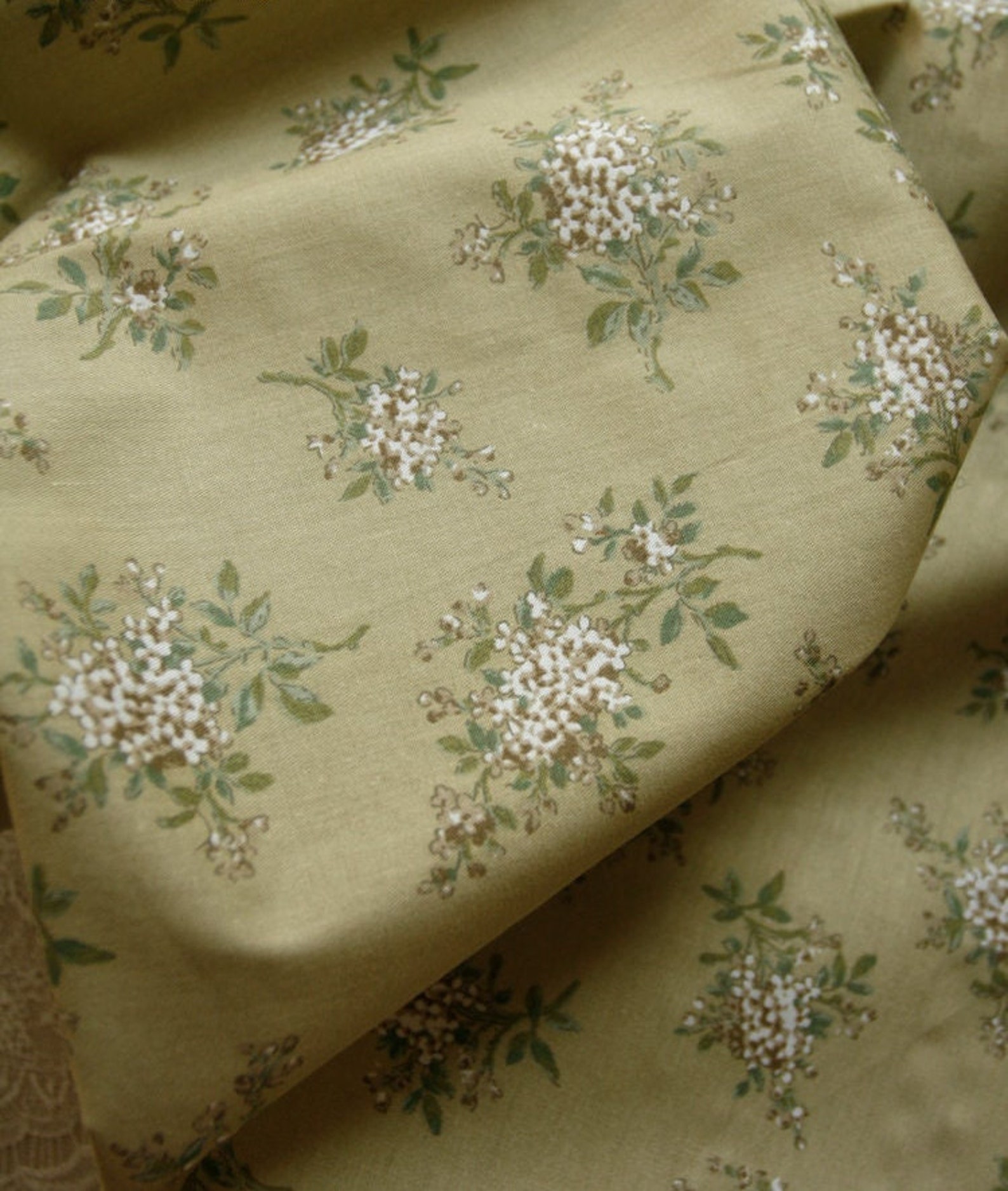 Four Colour Autumn Floral Twill Cotton Fabric by Half Meter - Etsy