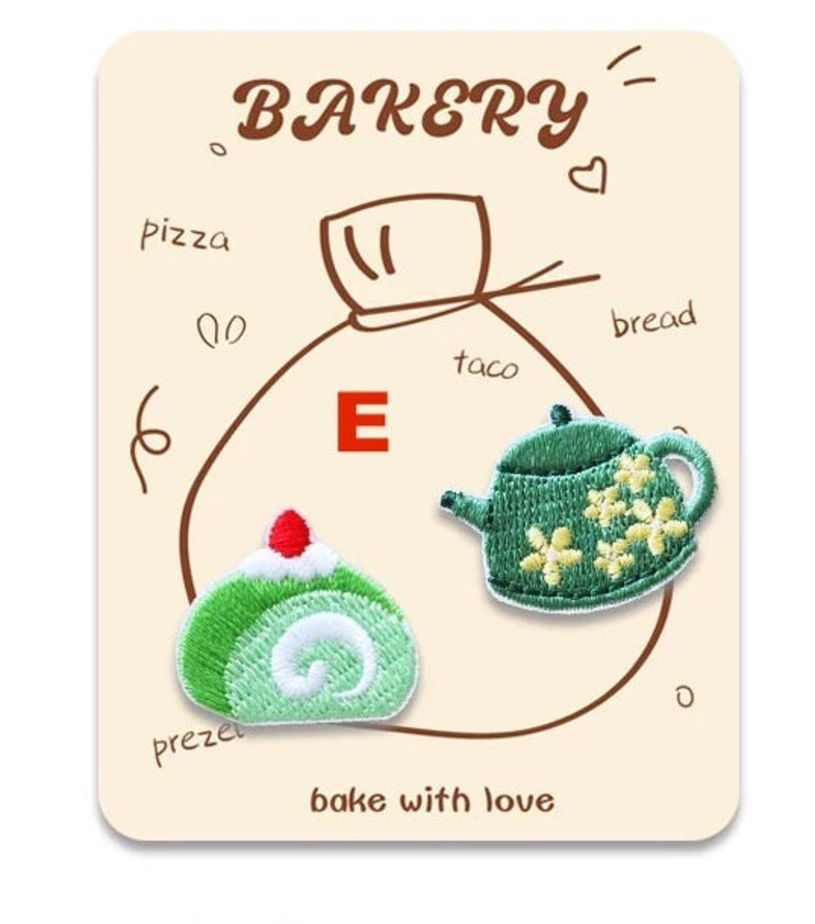 Bakery Bread Applique Patch, Patch Iron on Sew on Full Embroidered ...