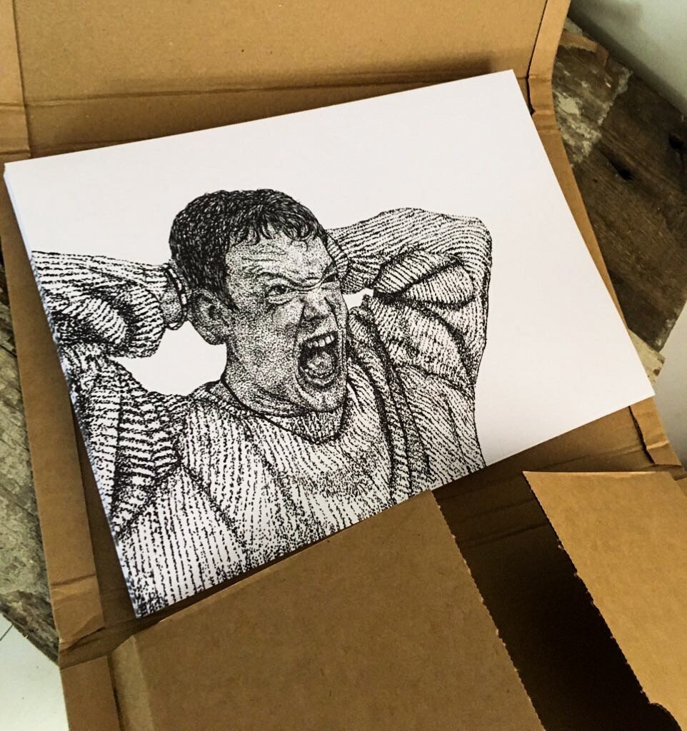 Scream Artwork Stu Macher A4 Poster Print Scream Movie Poster Mathew ...