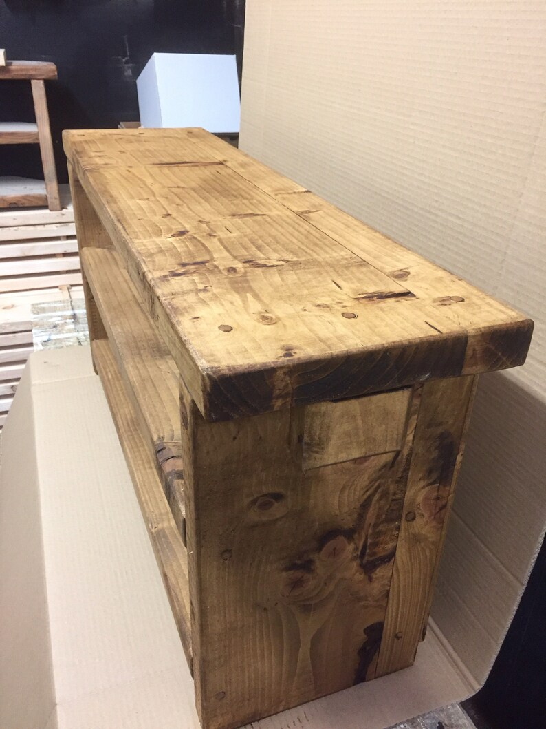 Handmade in Devon Double Shoe Bench With Back - Etsy UK