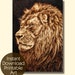 Lion, King, Pyrography, Wood Burning, Art, Instant Download, Printable ...