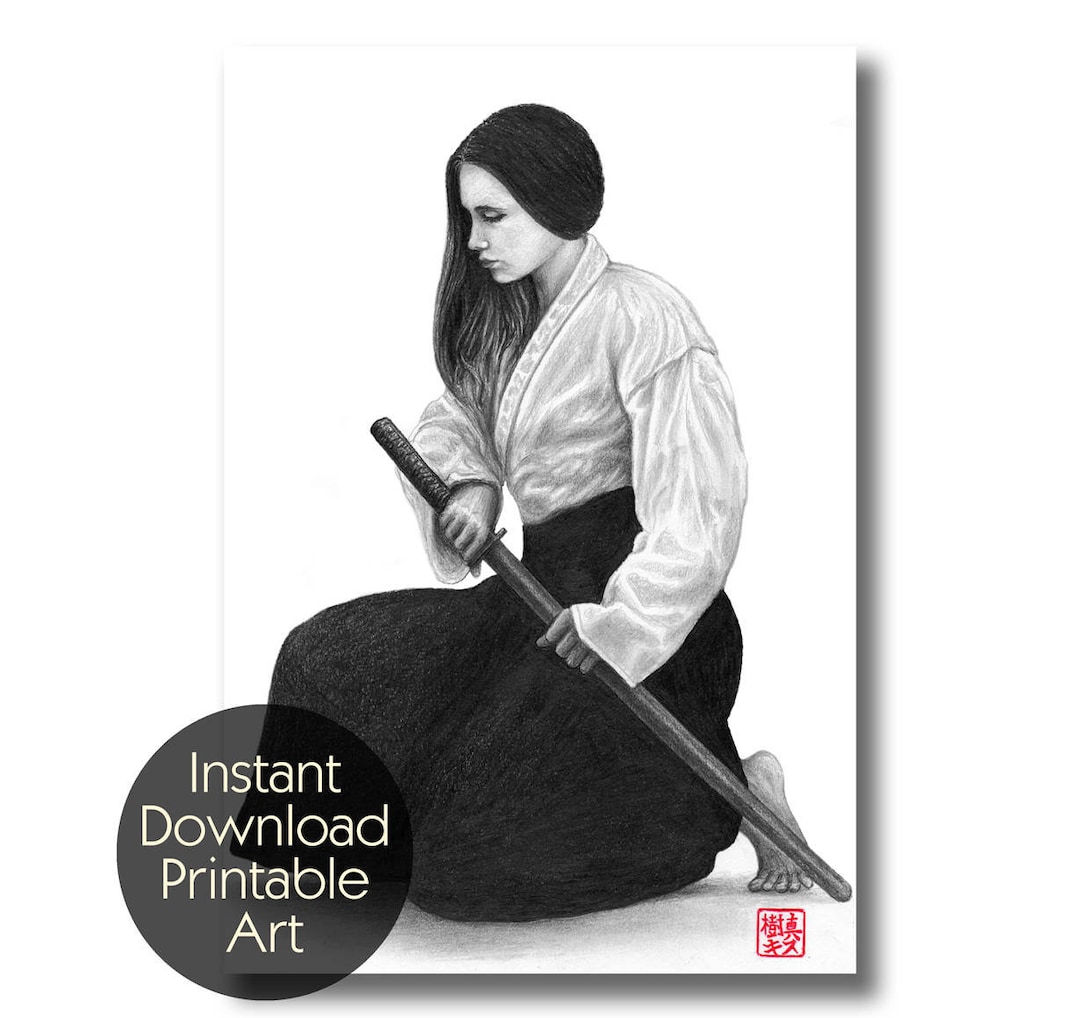 Aikido Girl Printable Art Digital Files - Etsy