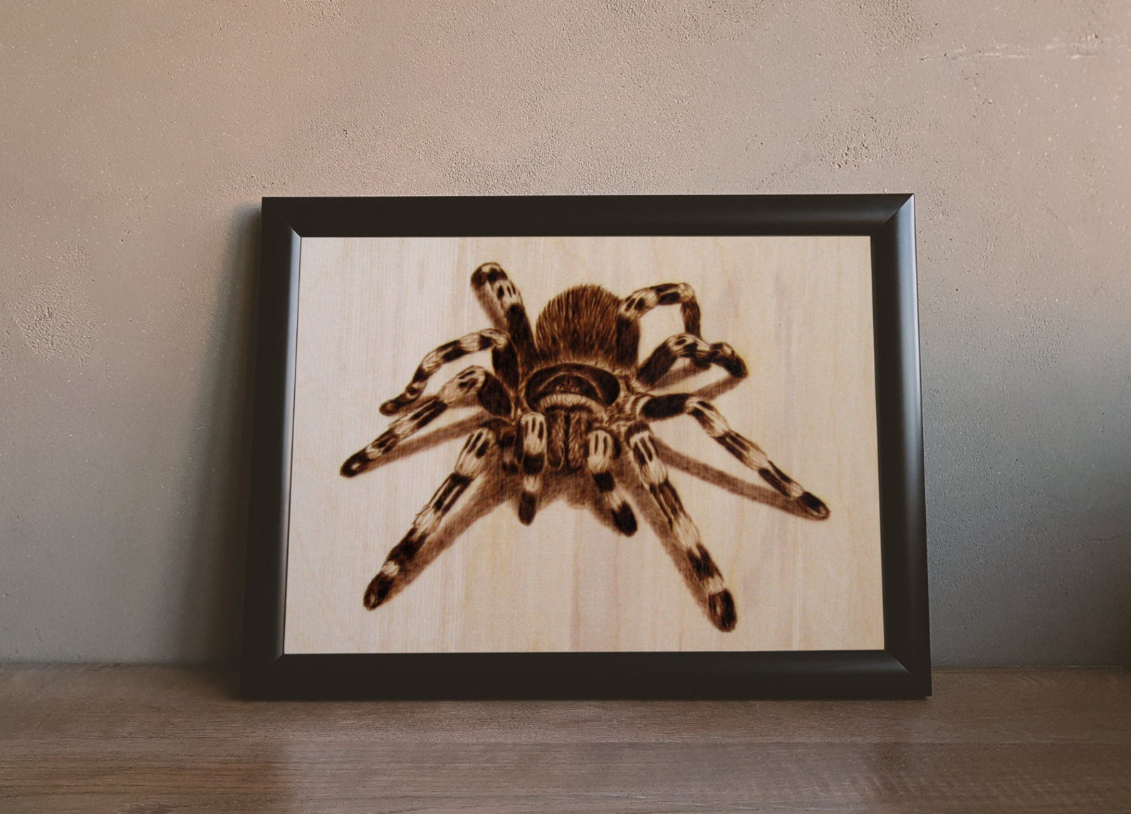 Spider, Tarantula, Pyrography, Wood Burning, Art, Instant Download ...