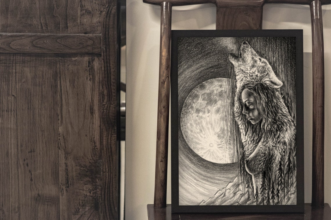 She-wolf Printable Art Digital Files - Etsy