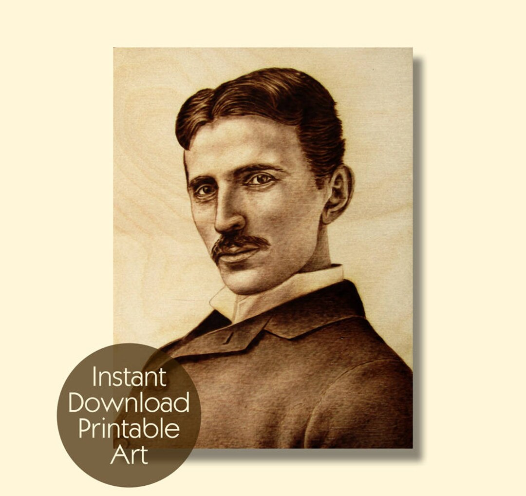 Nikola Tesla Printable Art Digital Files - Etsy