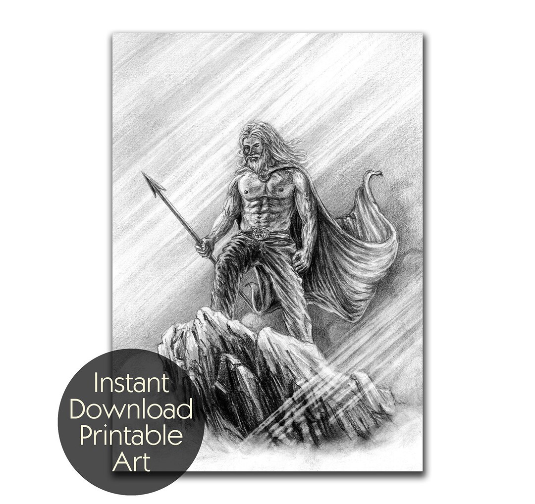 Perun, God of Thunder | Printable Art | Digital Files - Etsy
