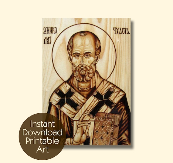 Sveti Nikola Saint Nicholas Printable Art Digital Files | Etsy