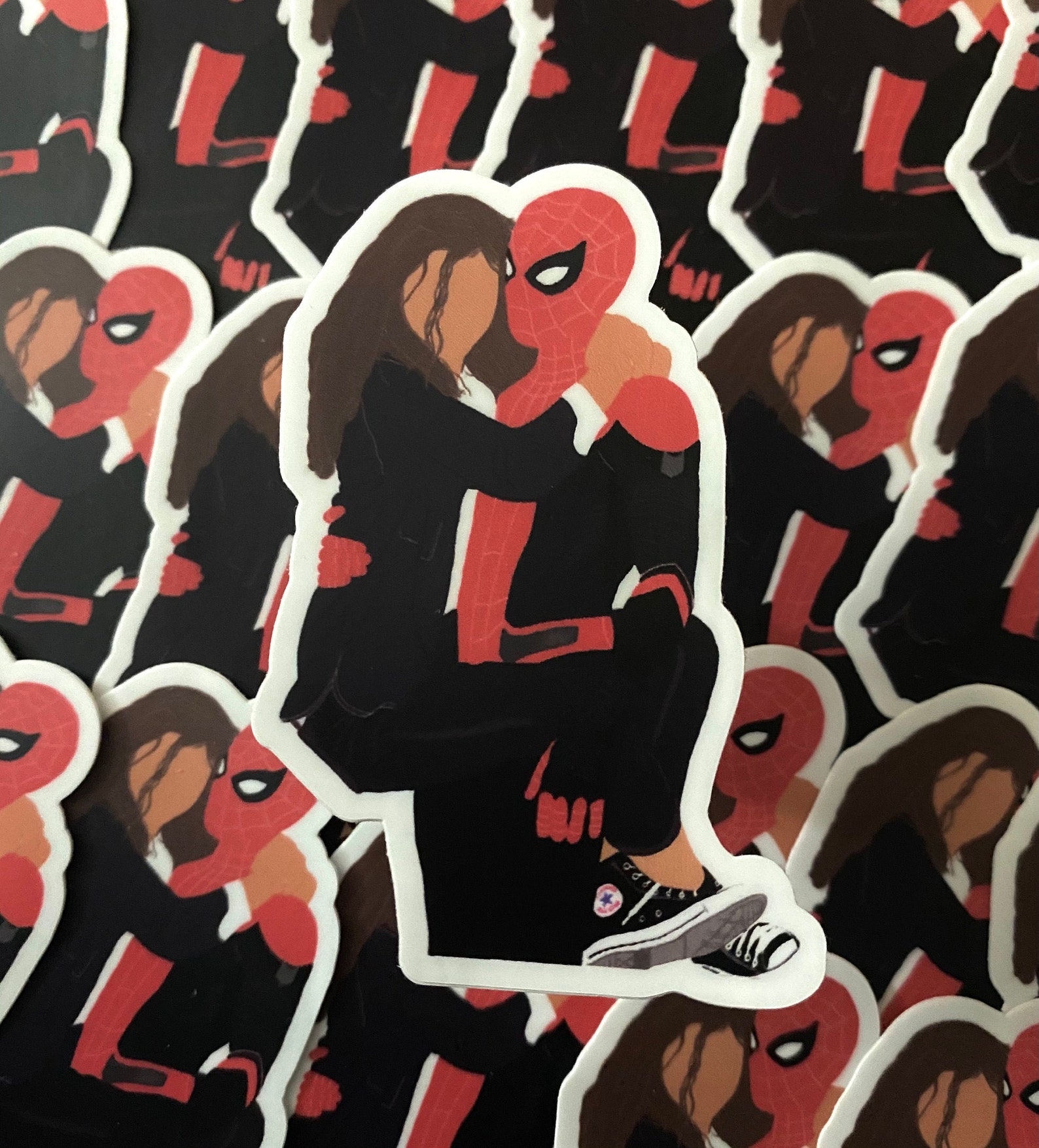 Spiderman and MJ Vinyl Sticker Marvel Avengers | Etsy