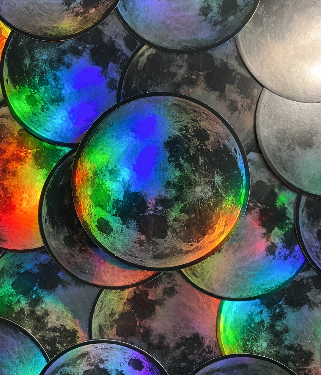Holographic Moon Sticker (3x3 In) - Etsy