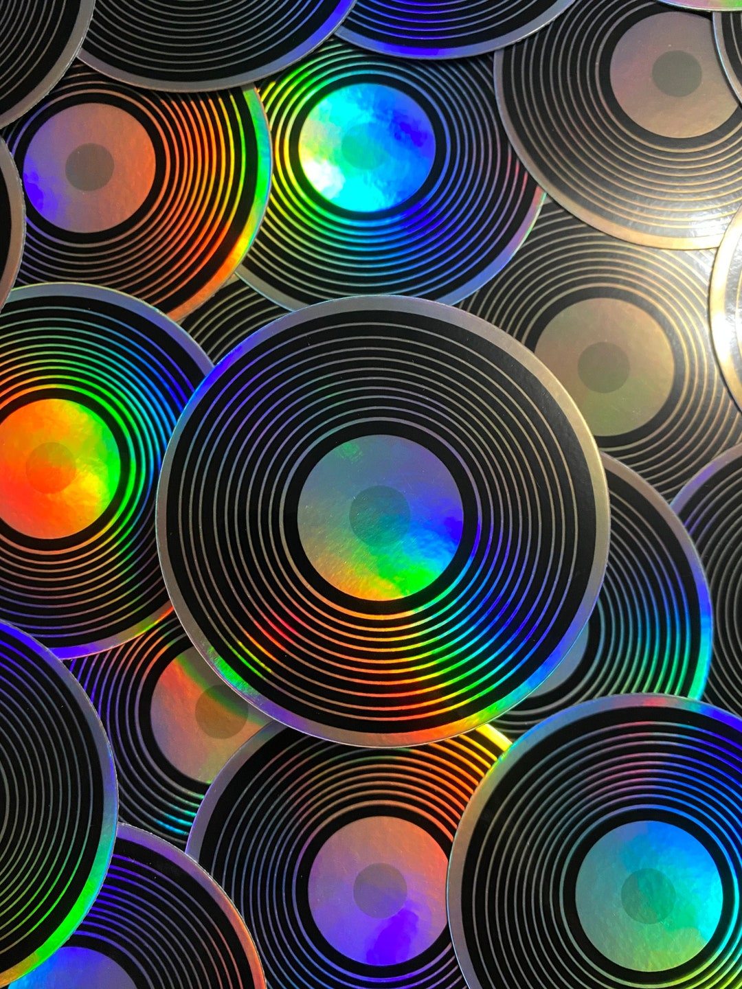 Holographic Vinyl Record Sticker (3x3 In) - Etsy