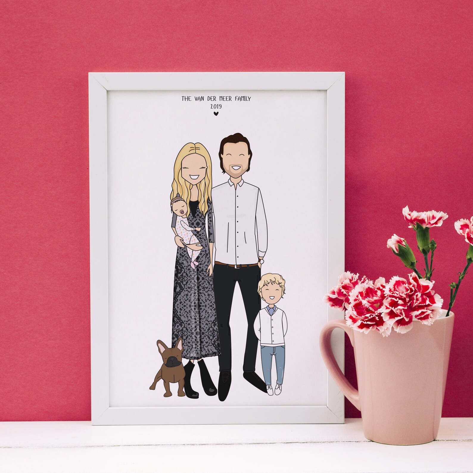 Custom Family Print Personalised Family Portrait Family | Etsy