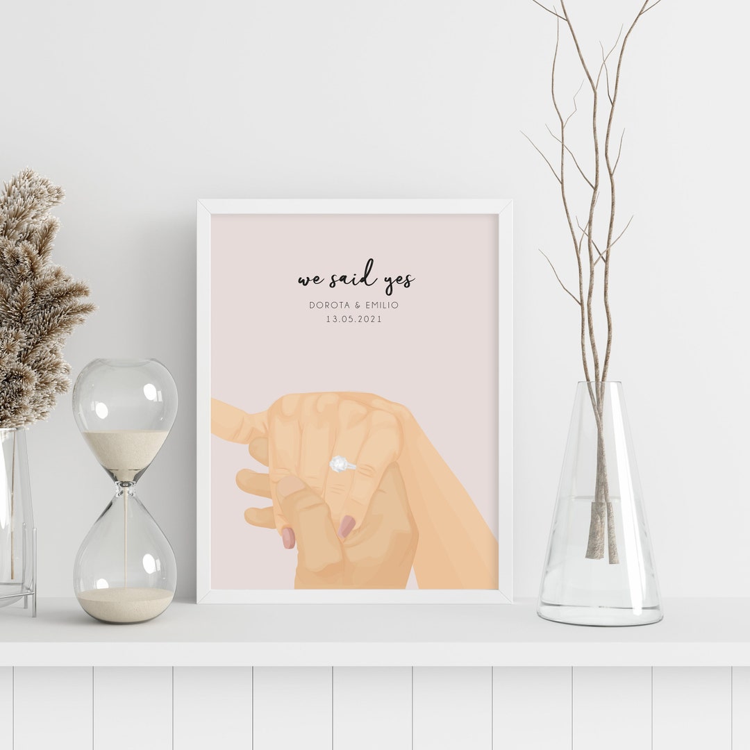 Original Personalized Wedding Gift Print - Personalized We Said Yes ...