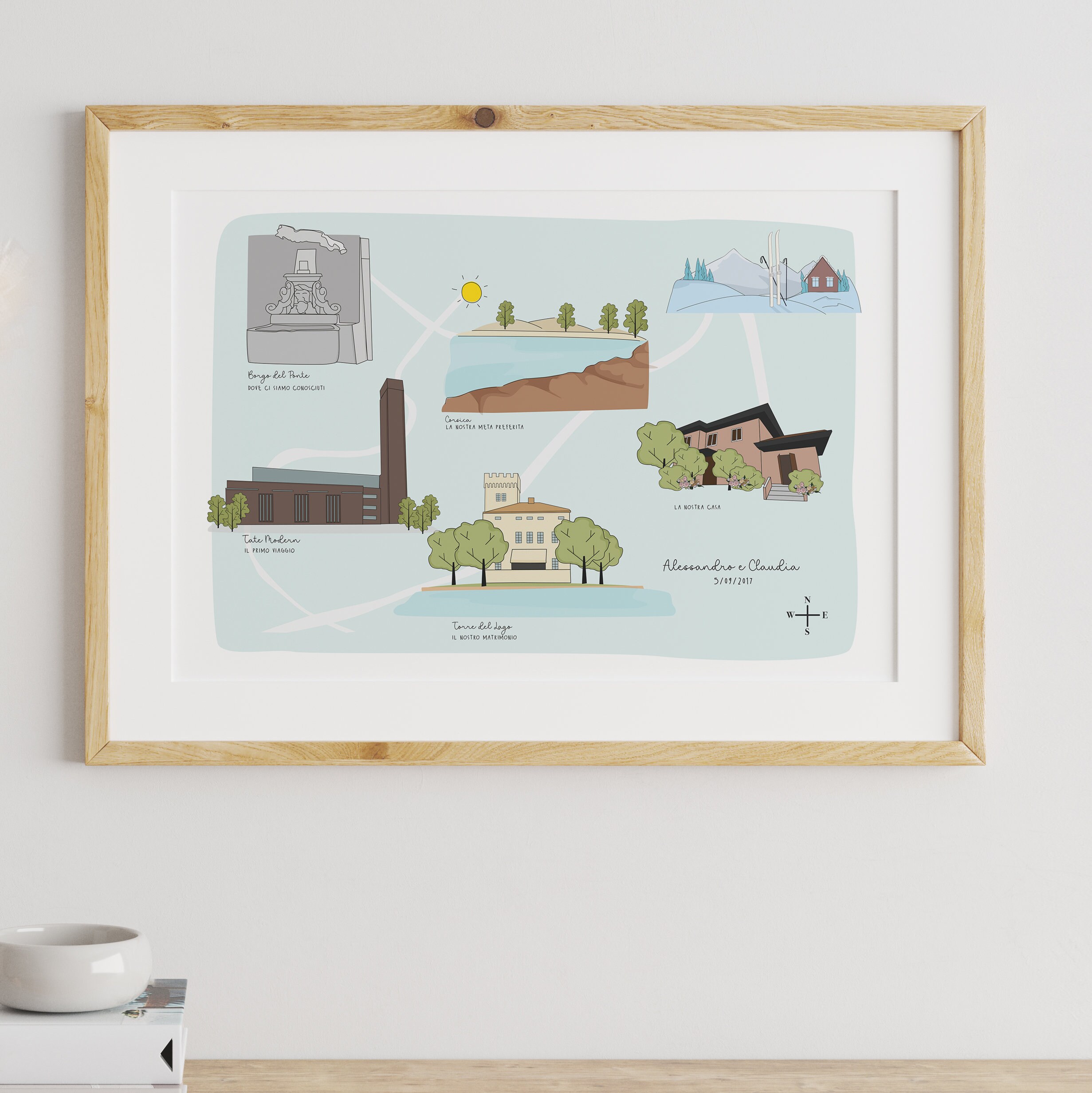 Personalized Love Story Map Personalized Valentine's Day - Etsy